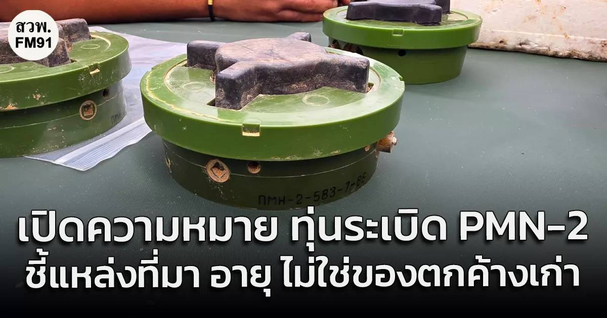 เปิดความหมาย รหัสทุ่นระเบิดสังหารบุคคล ชนิด PMN-2 บ่งชี้แหล่งที่มา อายุ ...