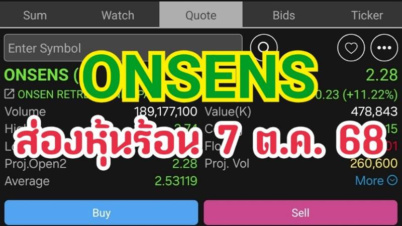 ONSENS ส่องหุ้นร้อน 7 ต.ค. 68 | Share2Trade | LINE TODAY