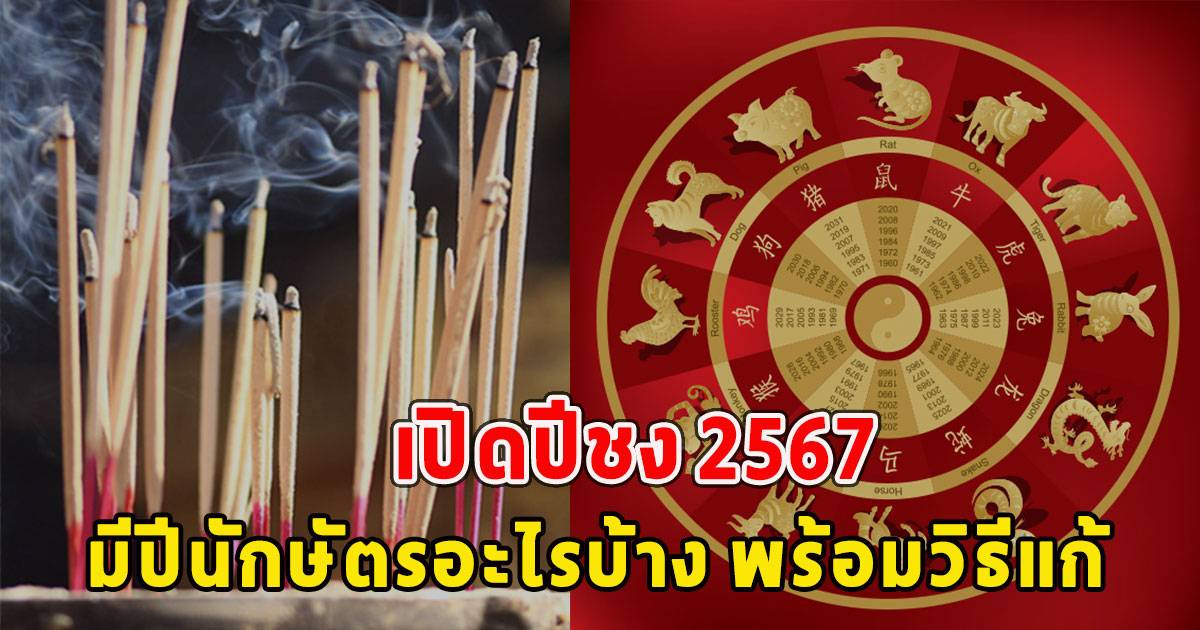 เตือนแล้วนะ เปิดปีชง 2567 มีปีนักษัตรอะไรบ้าง พร้อมวิธีแก้ | News In ...