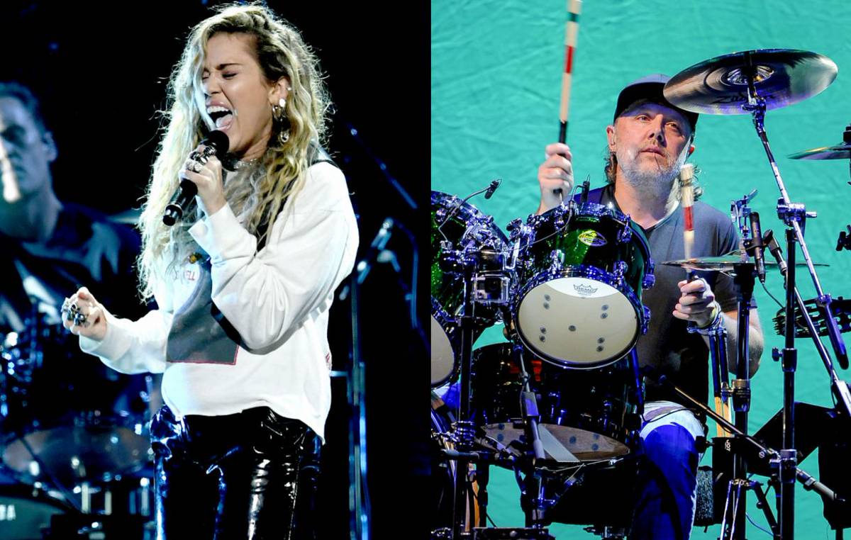 Lars Ulrich มือกลอง Metallica ทึ่งในการแสดงของ Miley Cyrus บนเวที ...