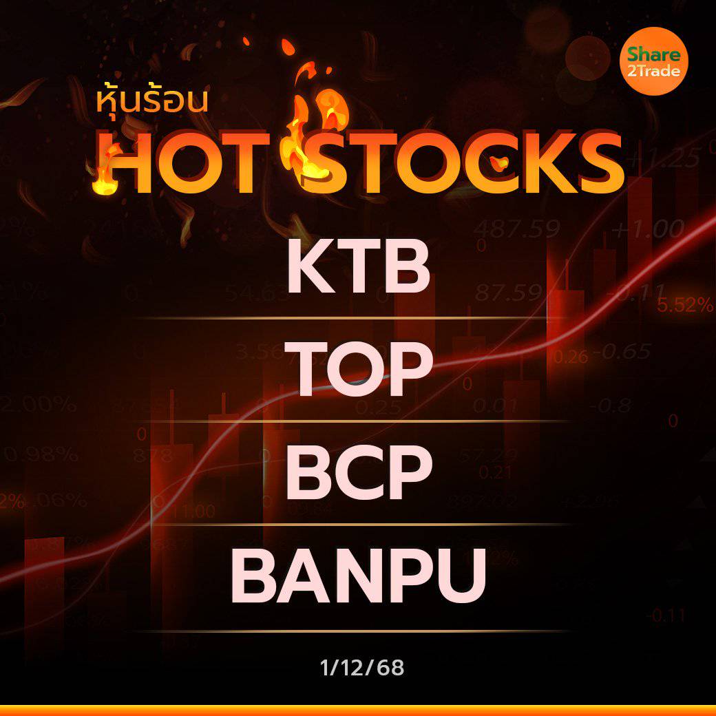 Hot Stocks ประจำวันที่ 01/12/2568 | Share2Trade | LINE TODAY