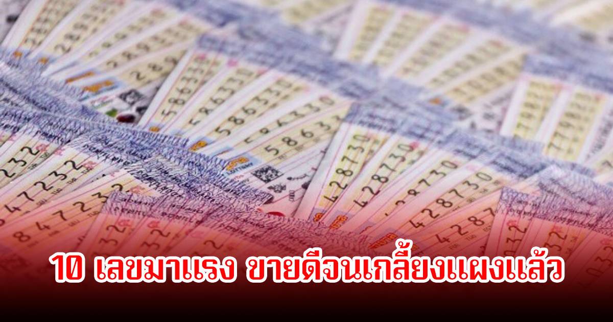 10 เลขมาแรง ขายดีจนเกลี้ยงแผงแล้ว ลุ้น 1 กุมภาพันธ์ 69 | News In ...