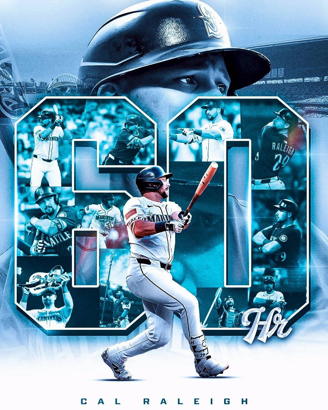 MLB》Raleigh「轟上天」單場雙響砲！單季60轟捕手第一人、史上第7人 挑戰Judge單季62轟紀錄 | TSNA | LINE TODAY