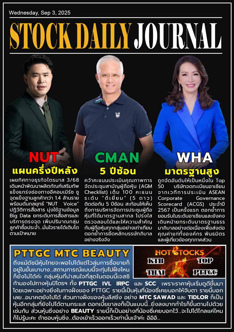 StockDailyJournal 03/09/68 (NUT CMAN WHA) | Share2Trade | LINE TODAY