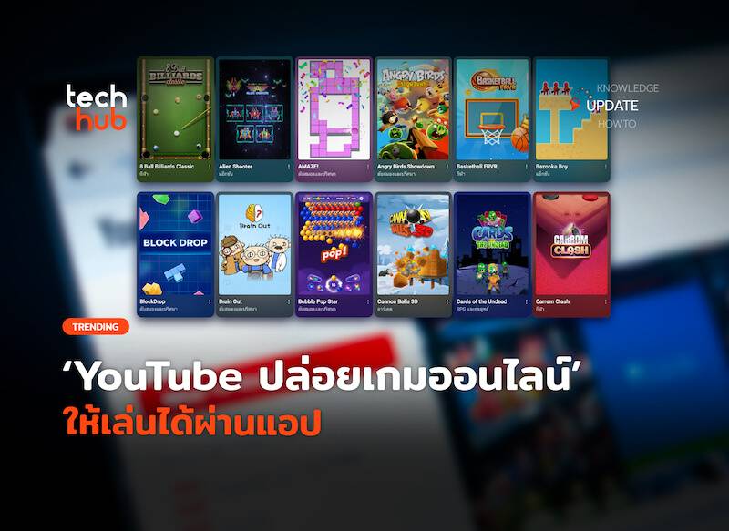 เล่นฟรี 75 เกม YouTube ปล่อยเกมออนไลน์ ให้เล่นได้ผ่านแอป | Techhub | LINE TODAY