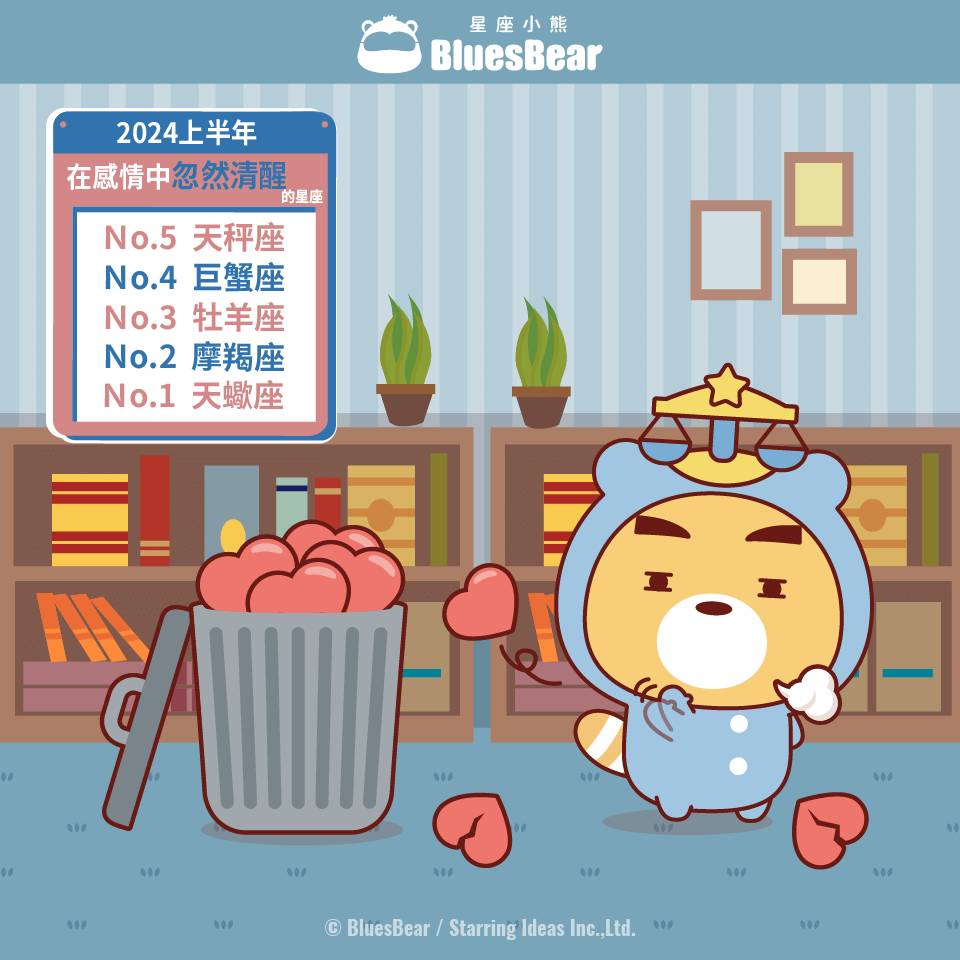 2024上半年，會在感情中忽然清醒的星座 | BluesBear 星座小熊 | LINE TODAY