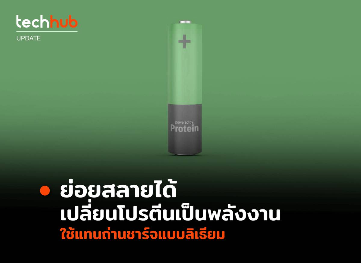 ถ่านชาร์จรักษ์โลก นักวิจัยเตรียมใช้โปรตีน แทนที่ถ่านไฟแบบลิเธียม | Techhub | LINE TODAY