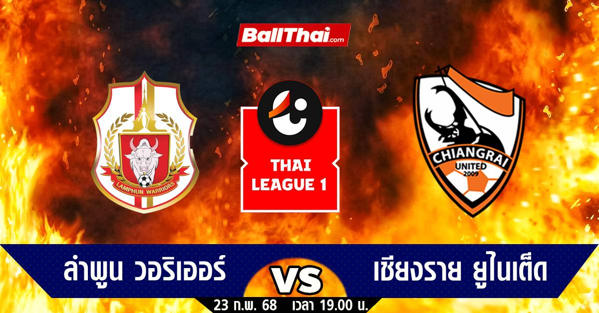 วิเคราะห์บอล ไทยลีก 2024/25 นัดที่ 23 ลำพูน vs เชียงราย (23-2-68 ...